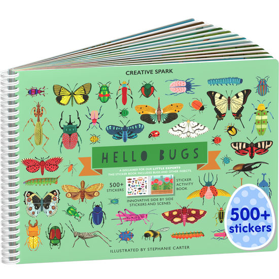 Hello Bugs Sticker Book: Over 500 Stickers and 12 Unique Scenes | Cupkin