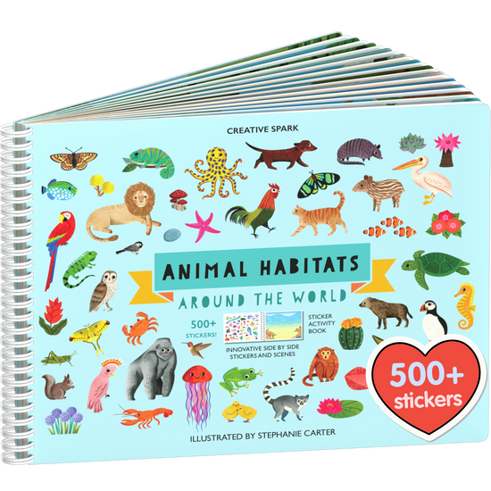 Animal Habitats Sticker Book: Over 500 Stickers and 12 Unique Scenes ...