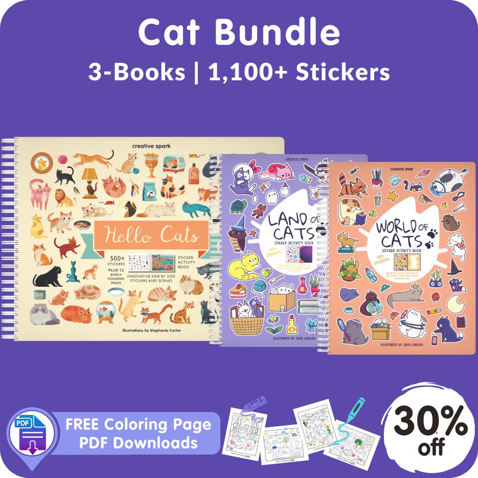 Sticker Books with Coloring Pages - The Ultimate Activity Book for Kids ...