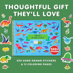 Dinosaurs Sticker Book Over 500 Stickers and 12 Unique Scenes | Cupkin