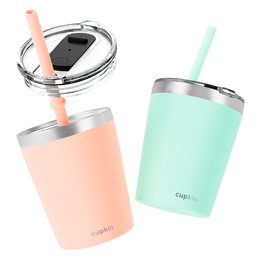 CUPKIN | 8oz / 12oz Kids Tumblers, Silicone Straws & Lids | Cupkin