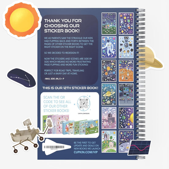 Space Sticker Book Over 500 Stickers and 12 Unique Scenes | Cupkin