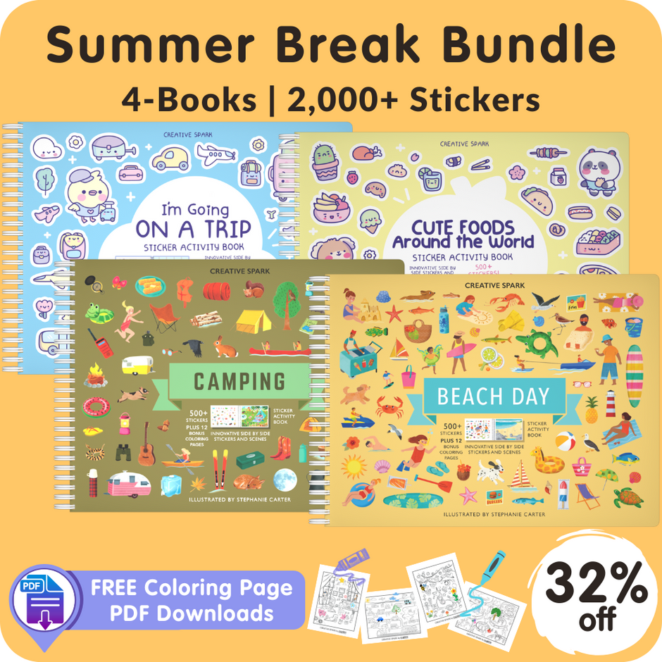 Sticker Books with Coloring Pages - The Ultimate Activity Book for Kids ...