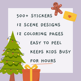 Christmas Sticker Book: Over 500 Stickers and 12 Unique Scenes | Cupkin